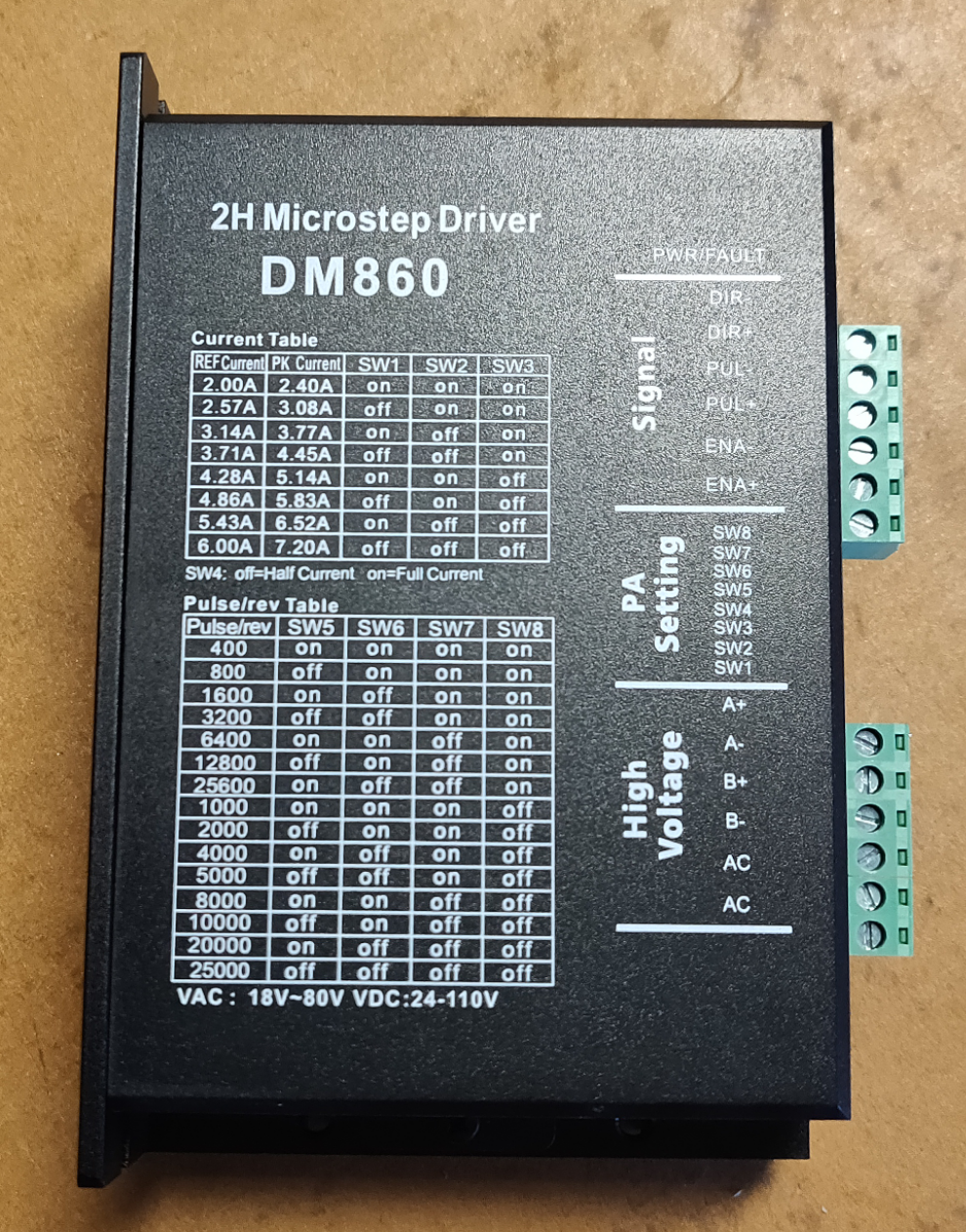 6.0 Amp Stepper Motor Driver 400-25000 Steps Per Revolution – BuildYourCNC