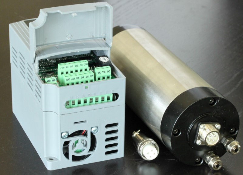 2.2 kW (kilowatt) Water Cooled Spindle with Inverter (VFD) – BuildYourCNC