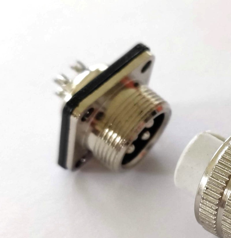 Round Male 4 pin 17mm Threaded Spindle Connector – BuildYourCNC