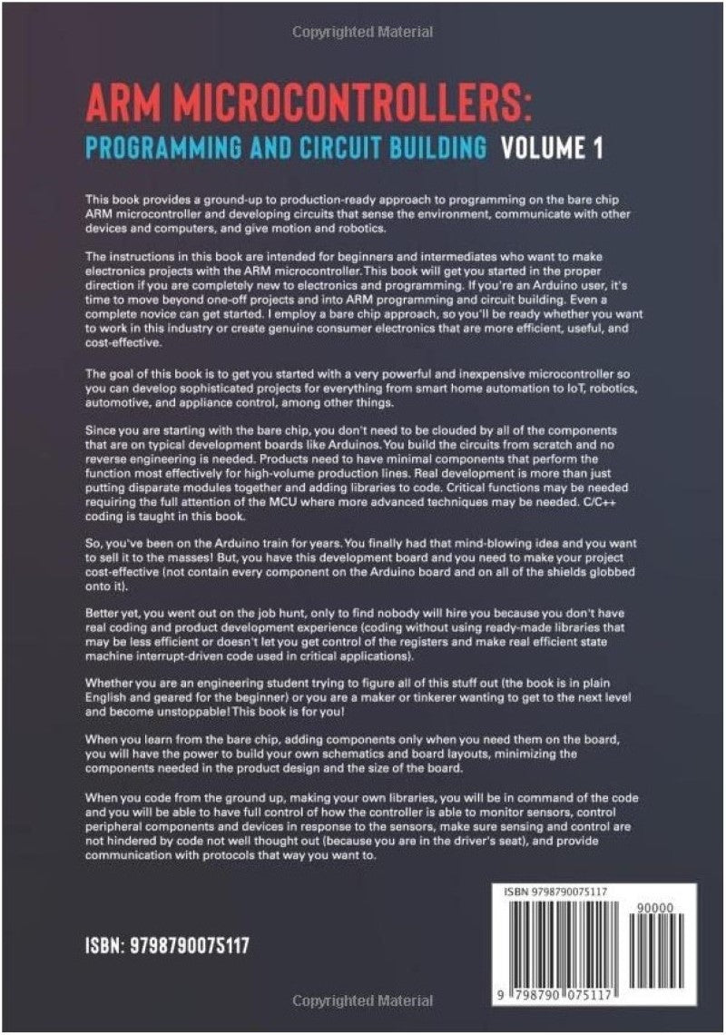 ARM Microcontrollers: Programming and Circuit Building Volume 1 Book – BuildYourCNC