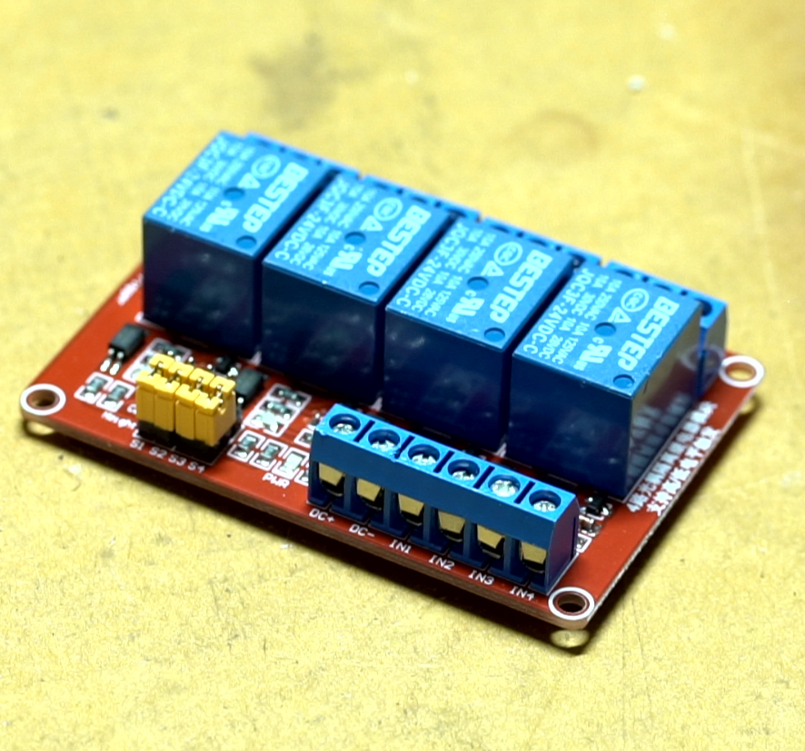 24VDC Quad (4 Channel) Relay Module – BuildYourCNC