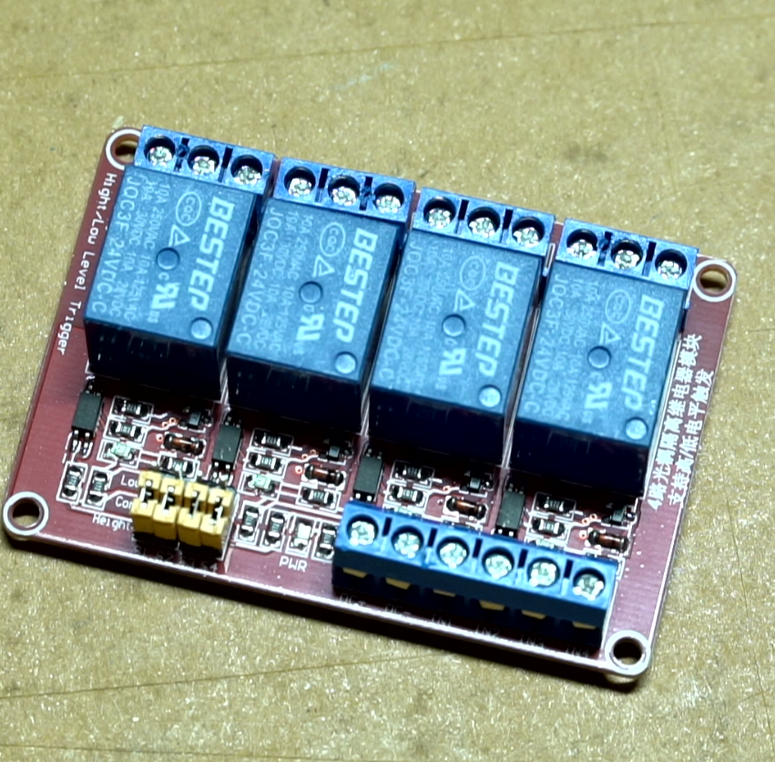 24VDC Quad (4 Channel) Relay Module – BuildYourCNC