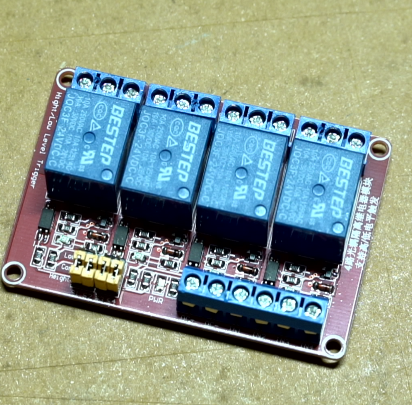 24VDC Quad (4 Channel) Relay Module – BuildYourCNC